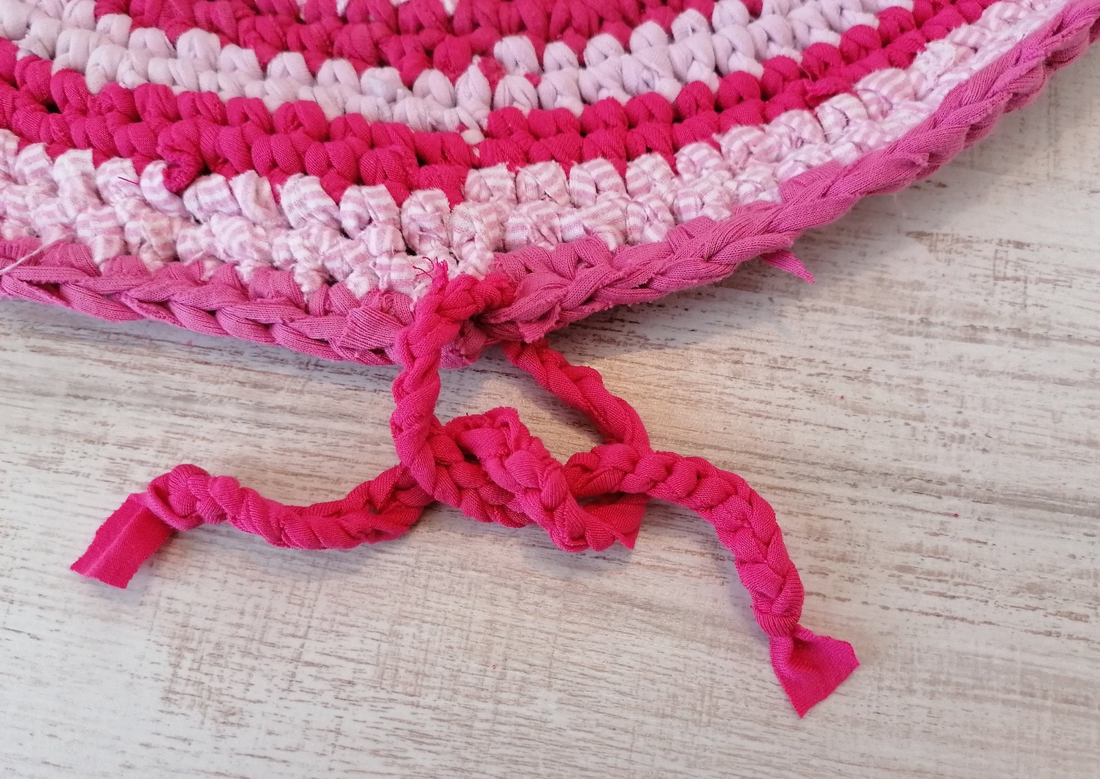 Chair Pads With Ties Braided Pink Chair Pad Round Chair Pads - Etsy