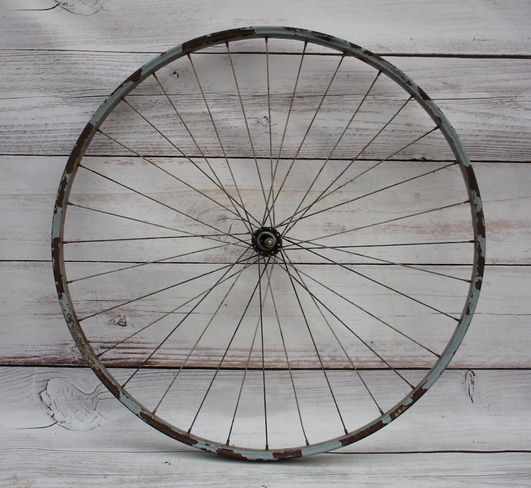 Bicycle Wheel 25,2 In, Vintage Bike Wheel for Wall Hanging Industrial ...