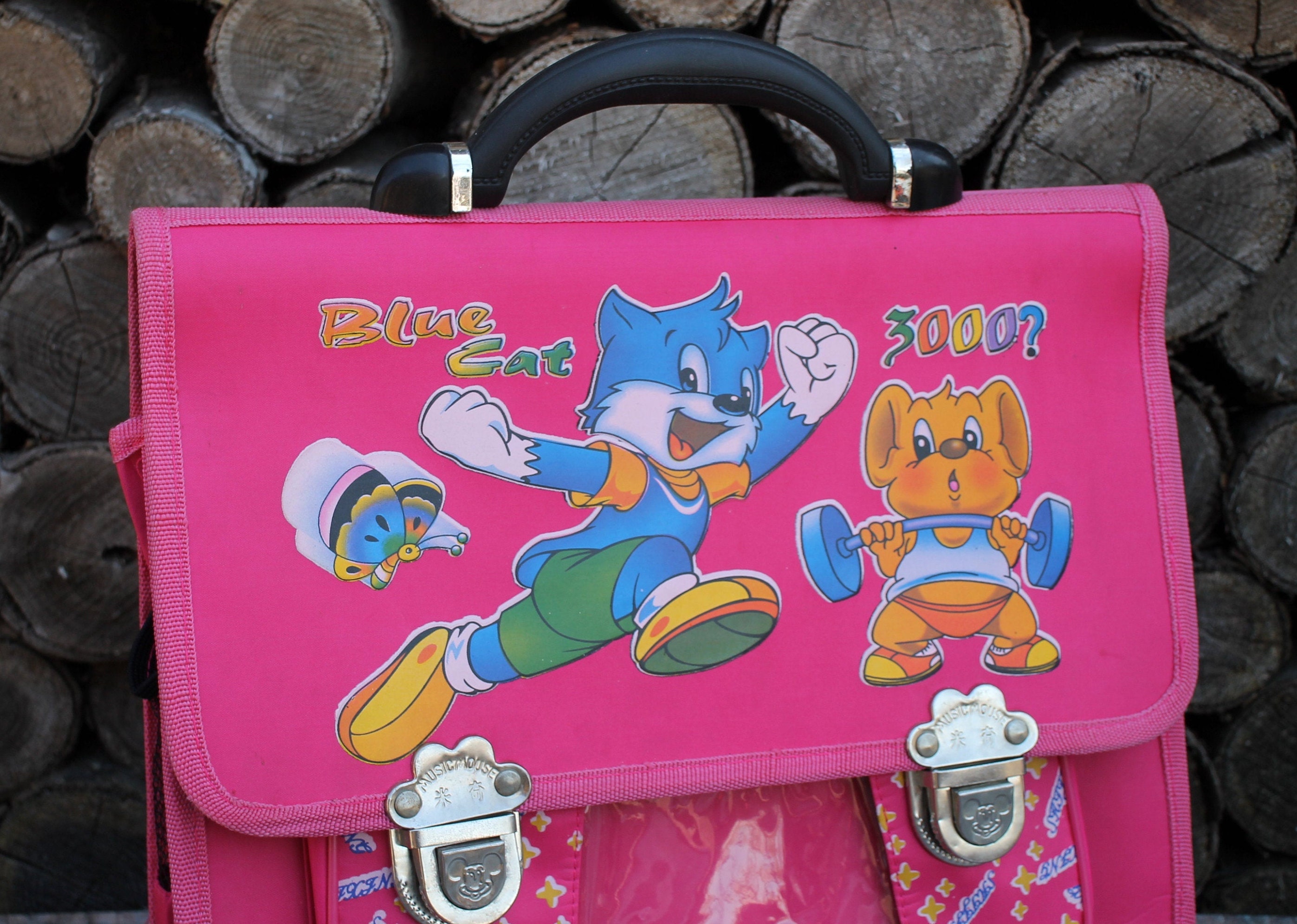 New School backpack vintage children pink soviet backpack | Etsy