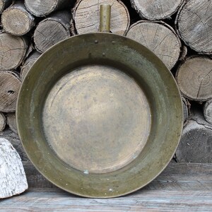 Antique Copper Basin Brass Pan Bowl With Handle Old Metal - Etsy
