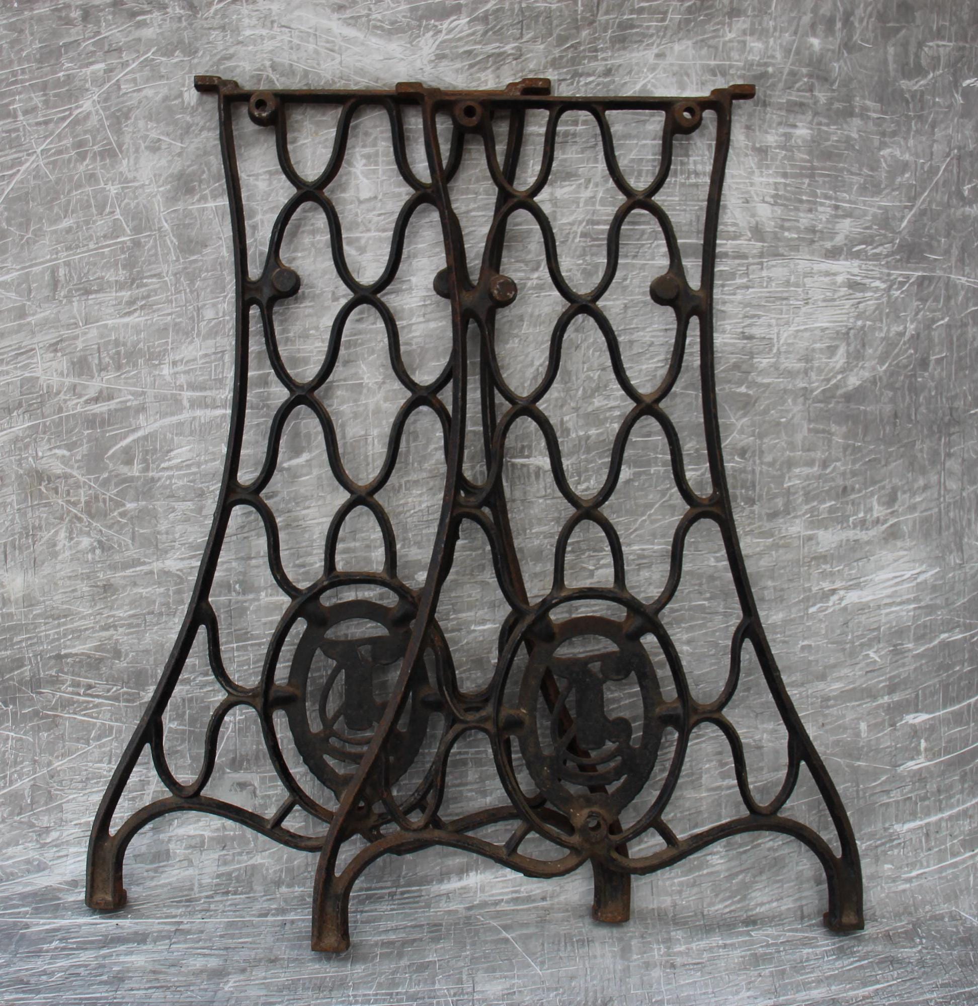 Vintage Singer Sewing Machine Metal Table Legs, Industrial Decor - Etsy