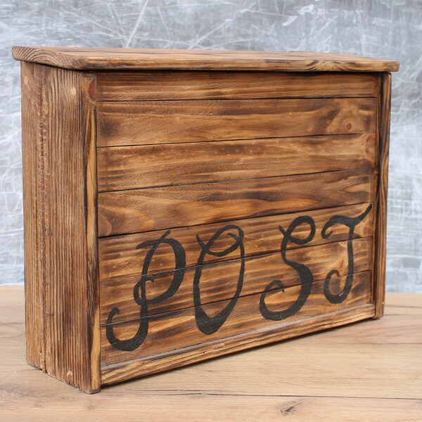 Wooden Wall Mount Mailbox - Etsy