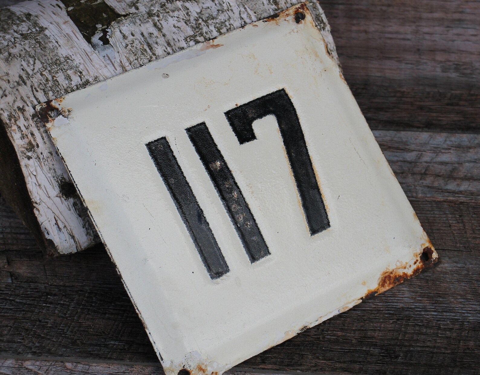 Vintage House Numbers 117 White House Number Plaque House - Etsy UK