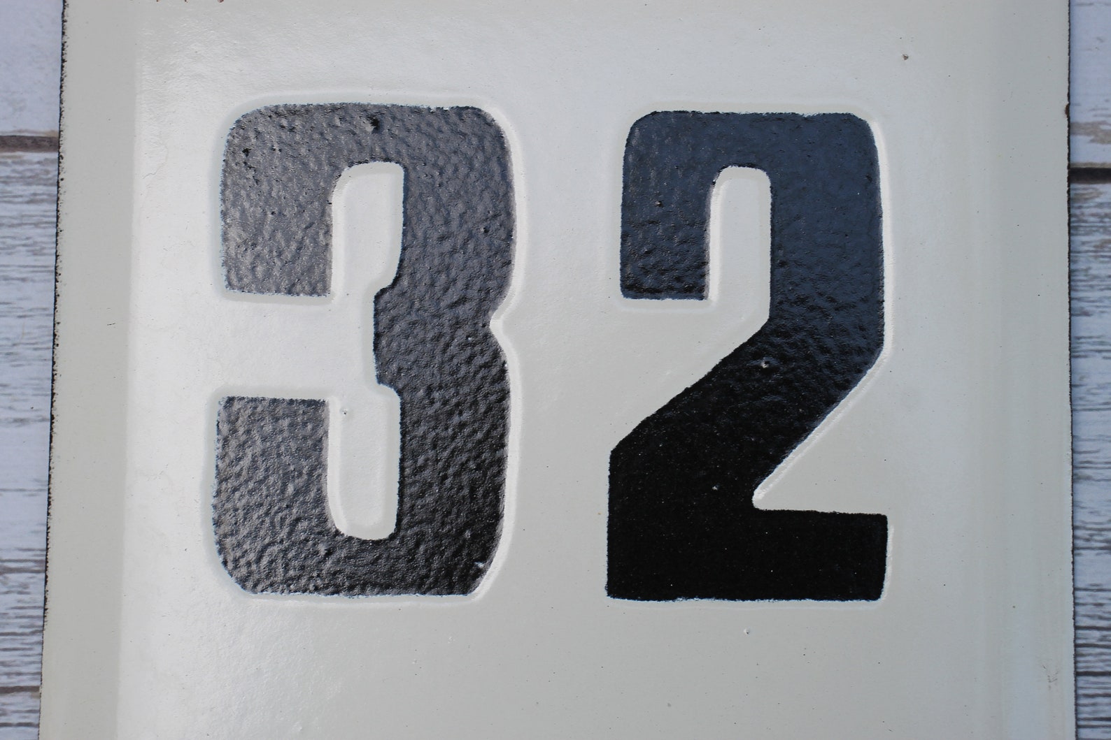 32 Vintage House Numbers, White Number Plaque, Enameled Number, House ...