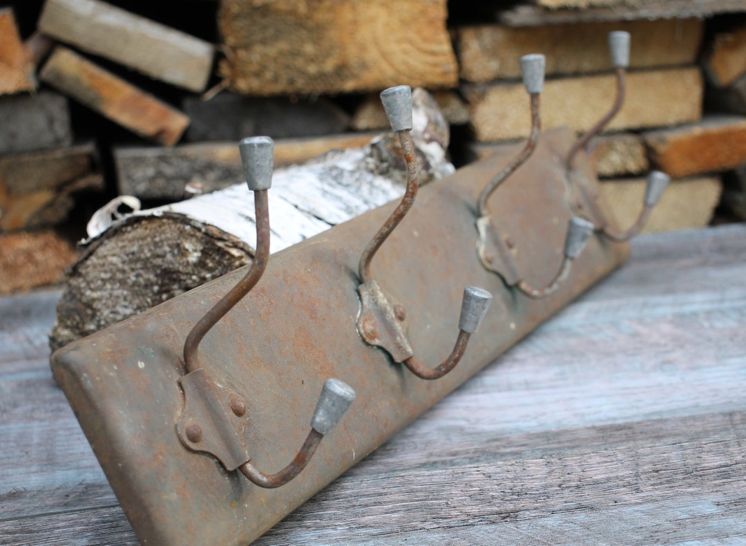 Wall Hooks Vintage, Antique Coat Rack Wall Mount, Soviet Standing Coat ...