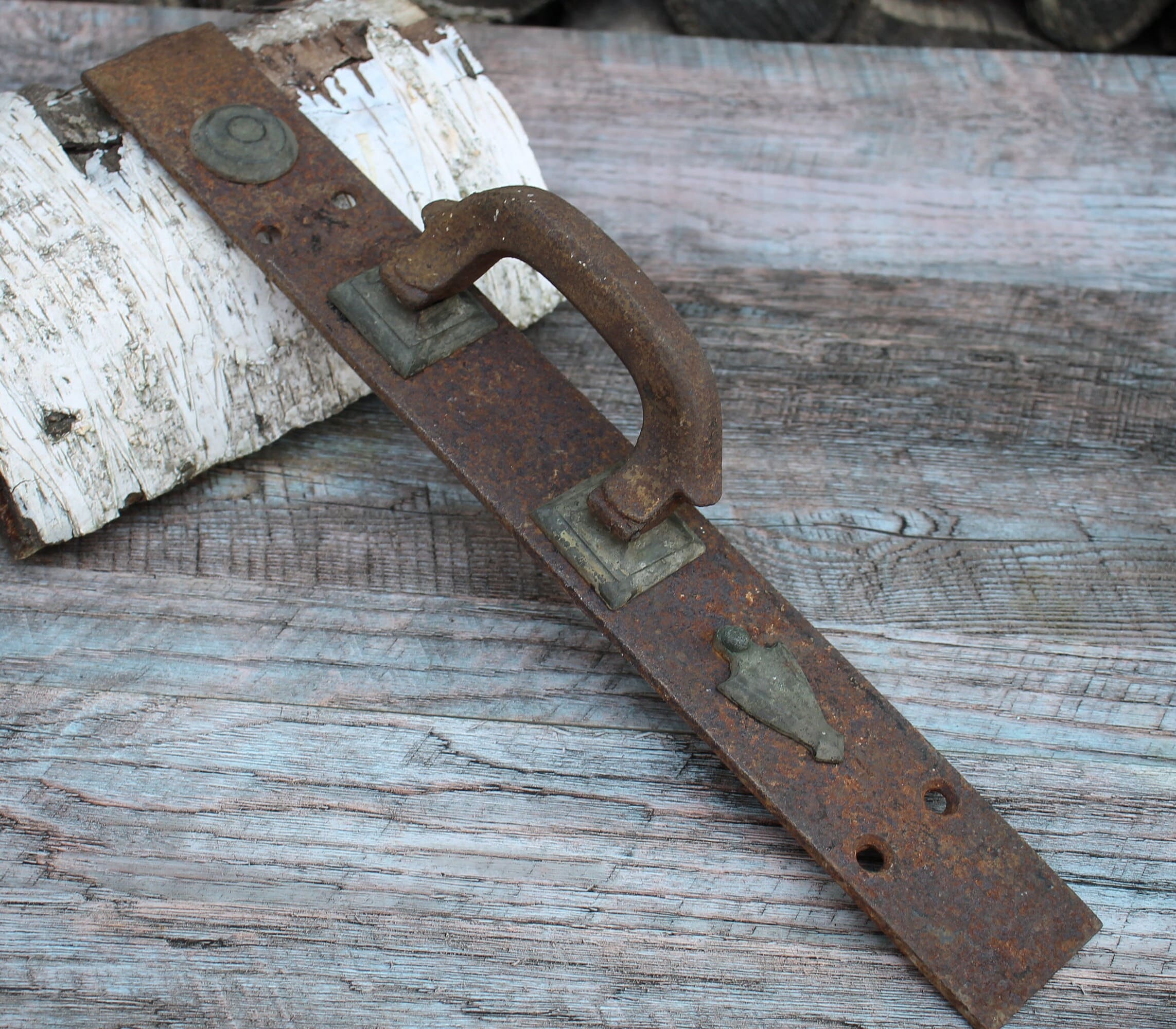 Barn door handle antique rusty barn door handle door | Etsy