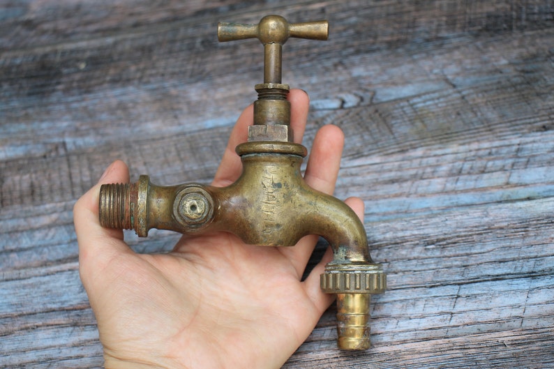 Antique Brass Tap Vintage Brass Faucet For Retro Decor Brass Etsy