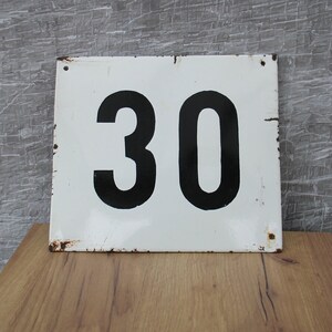 Vintage House Numbers 30,black House Number Plaque,house Number Sign ...