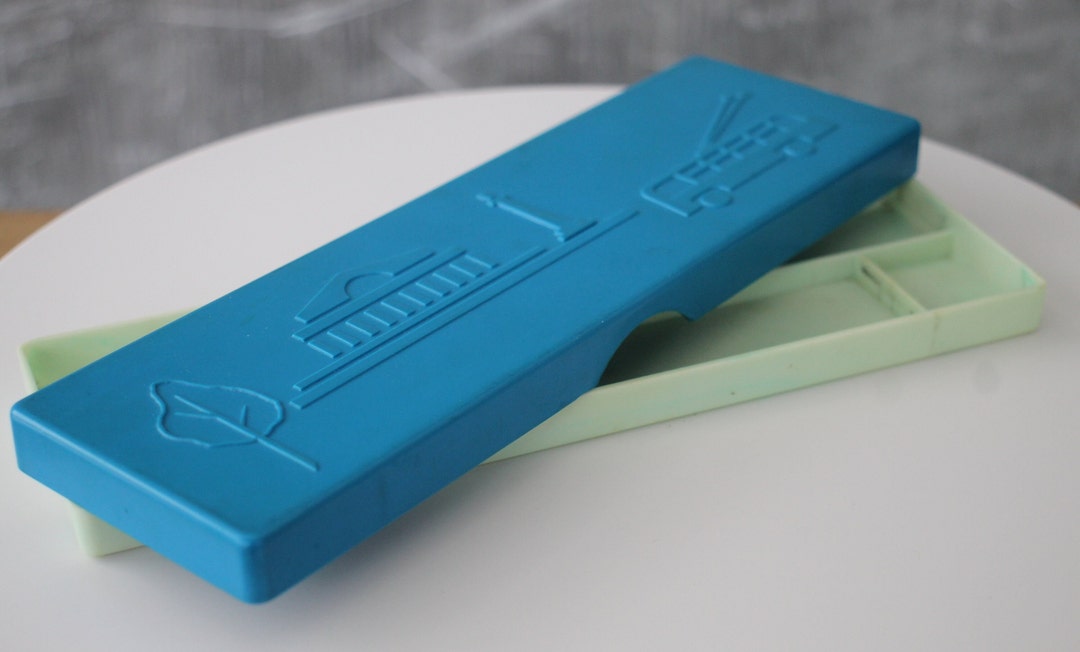 Vintage Blue Plastic Pencil Case, USSR School Supply, 1980s - Etsy