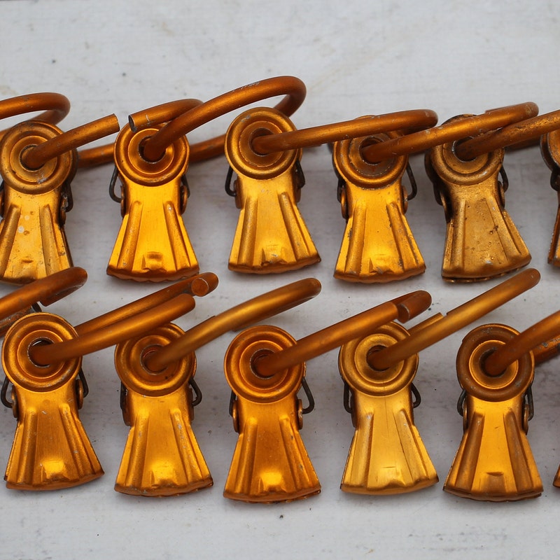 Brass Curtain Clips - Etsy UK