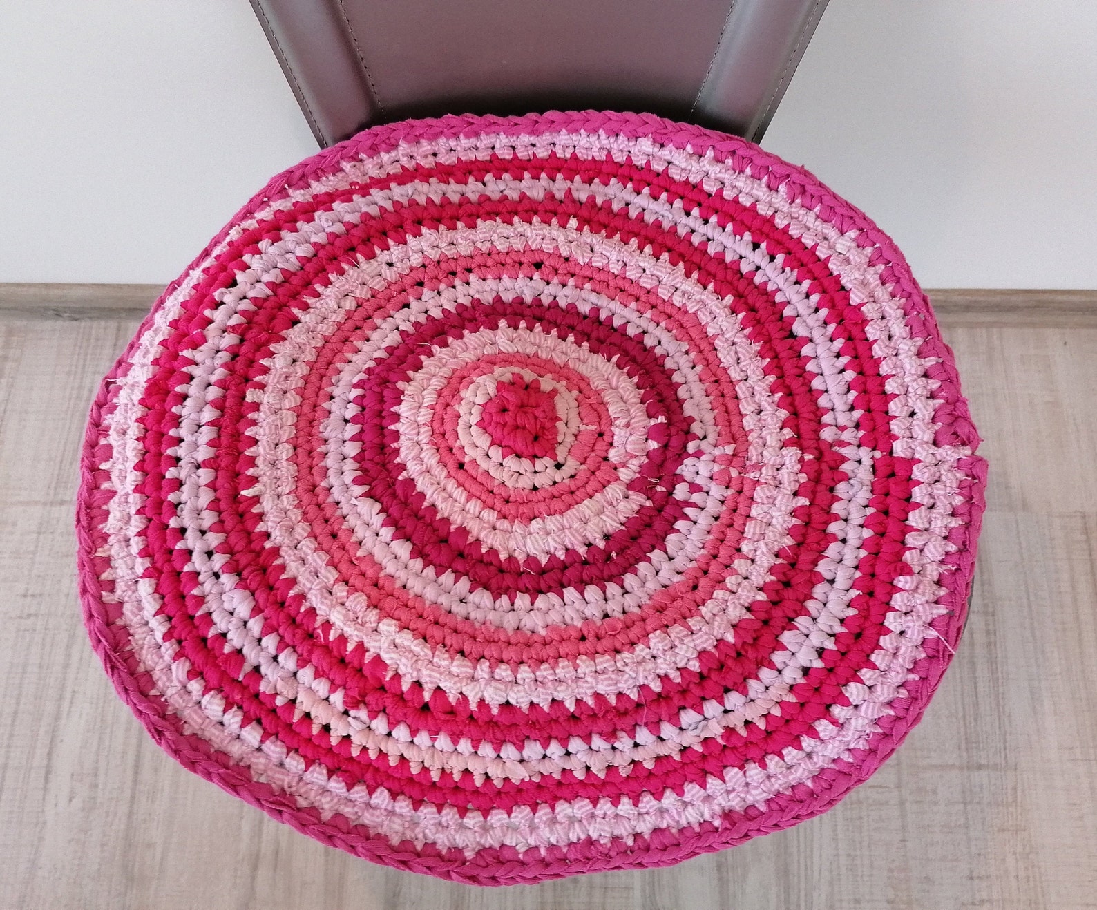 Chair Pads With Ties Braided Pink Chair Pad Round Chair Pads - Etsy