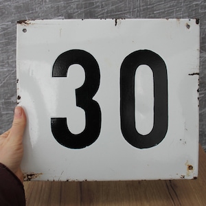 Vintage House Numbers 30,black House Number Plaque,house Number Sign ...