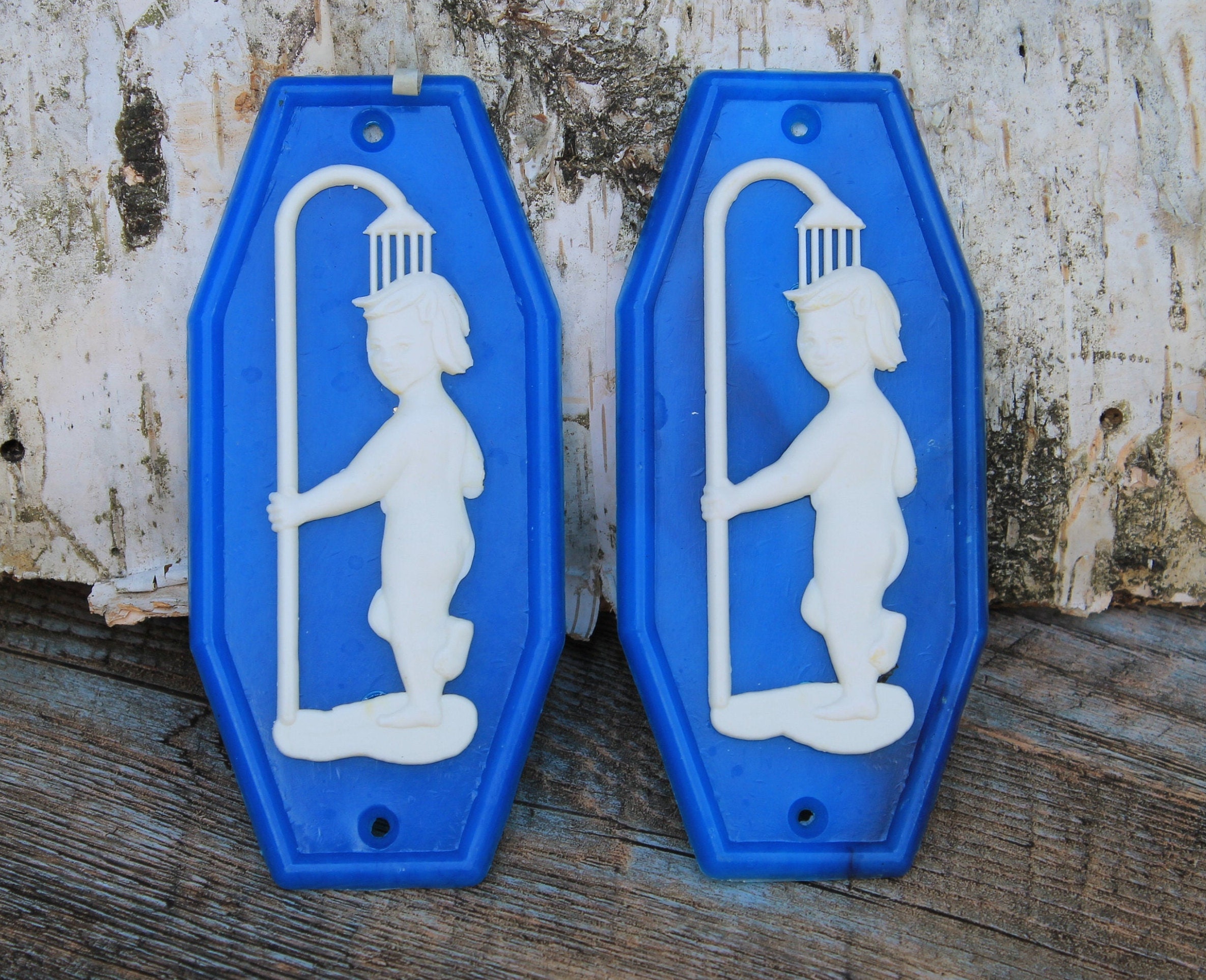 Vintage Restroom Sign Soviet Bathroom Door Sign Blue Plate | Etsy