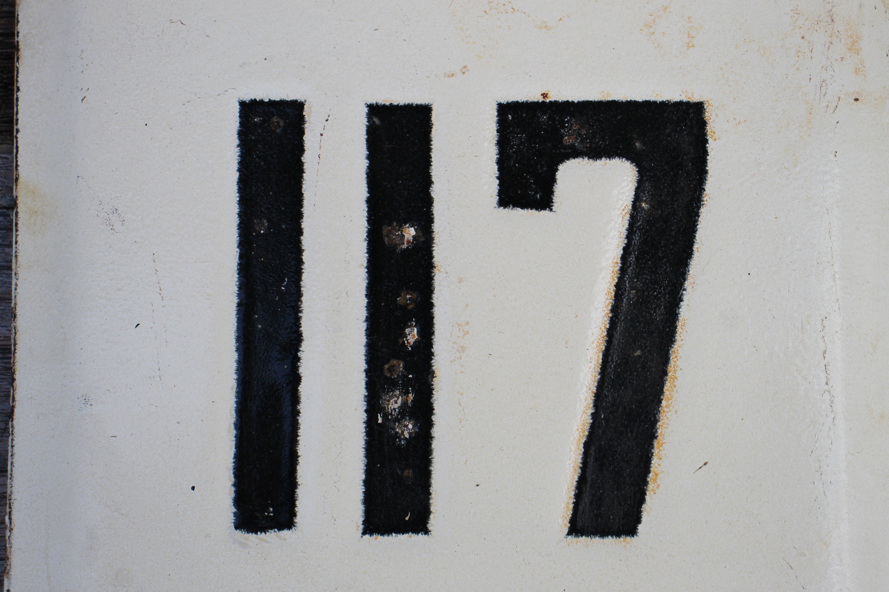 Vintage House Numbers 117 White House Number Plaque House - Etsy UK