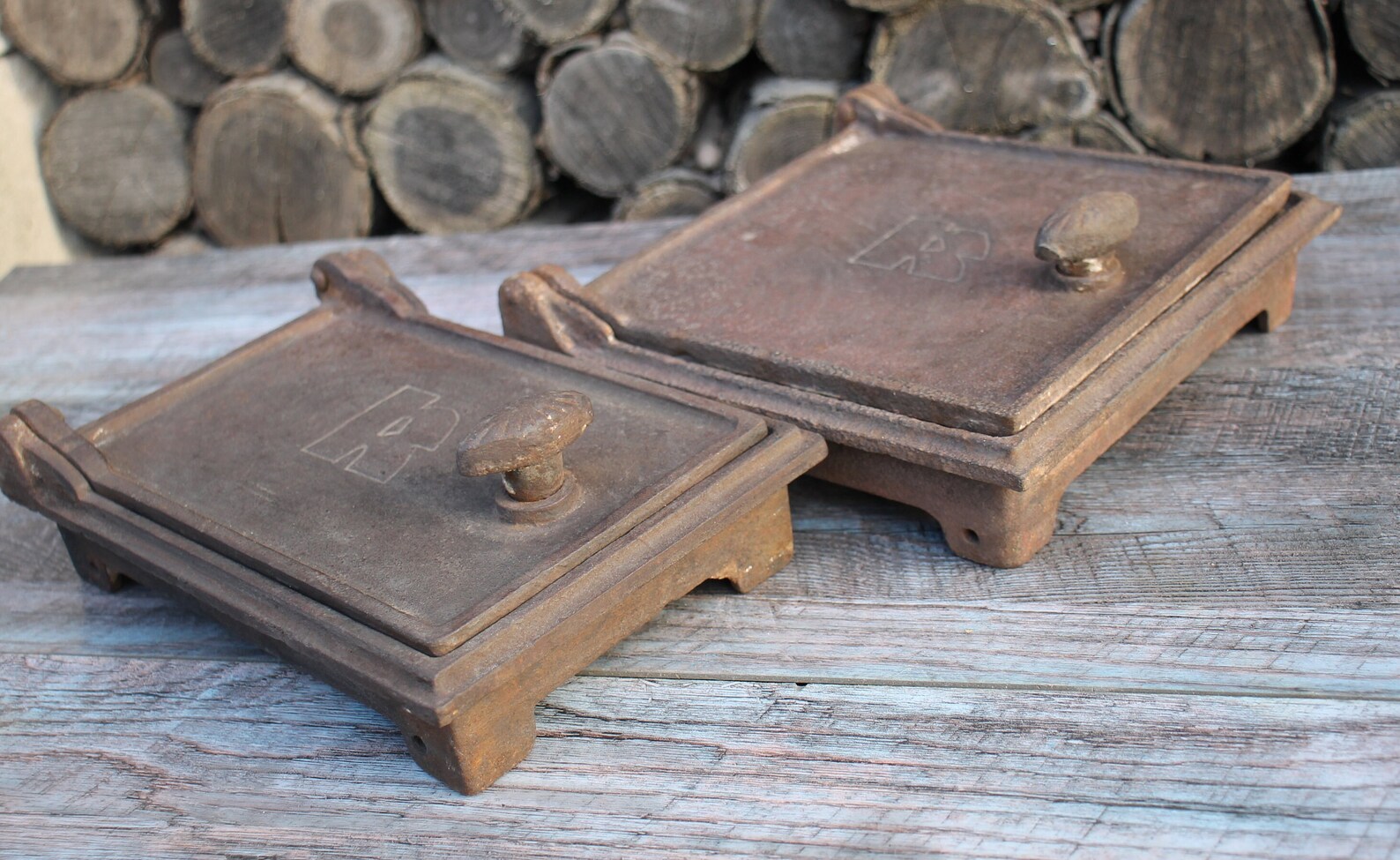 Set of 2 Cast Iron Wood Fired Oven Door Antique Metal Door - Etsy