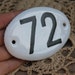 House Numbers 72, Vintage House Number Plaque 72, Soviet Address Plaque ...