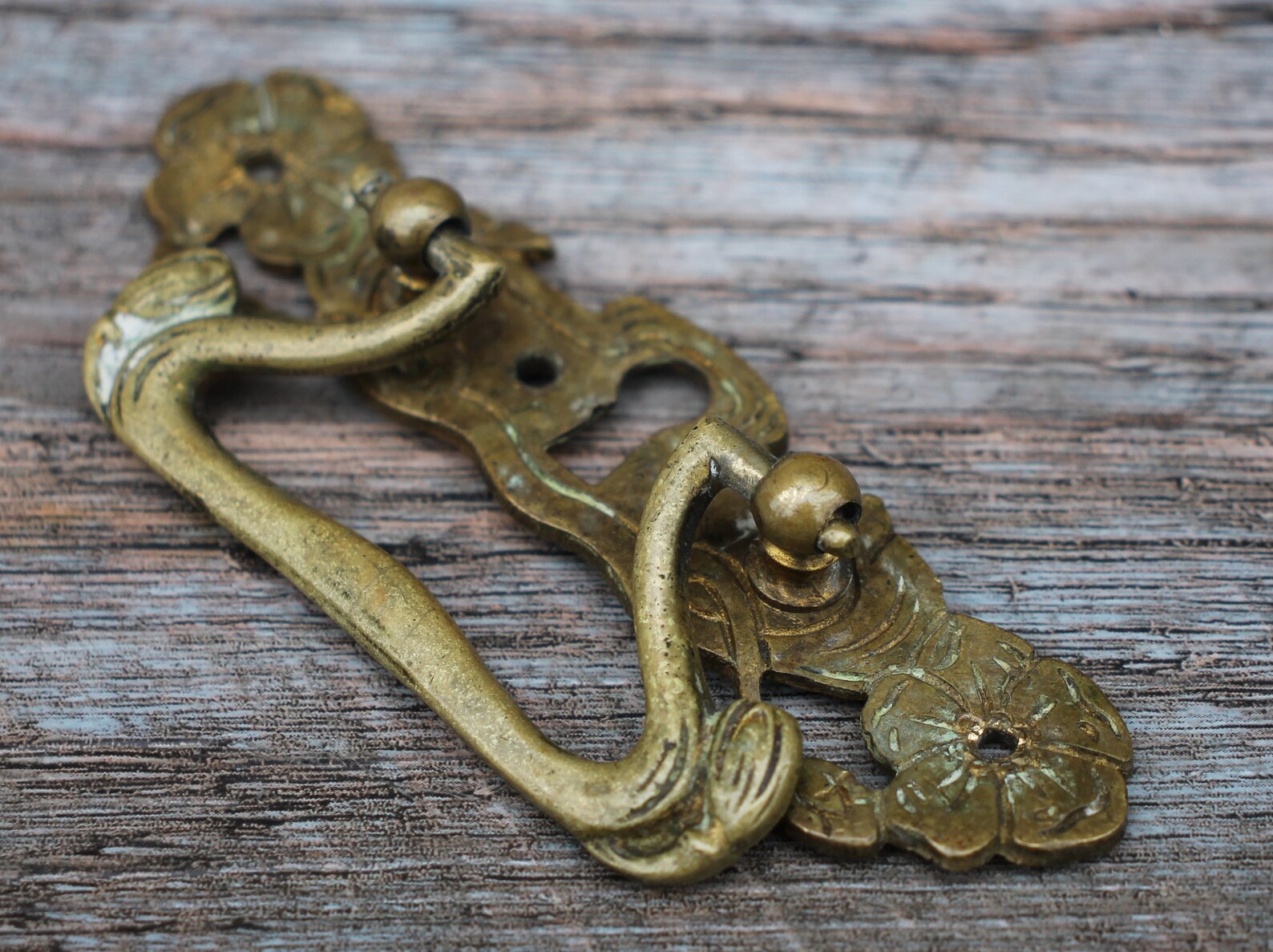 Brass Antique Small Barn Door Pull Vintage Front Door Handle | Etsy