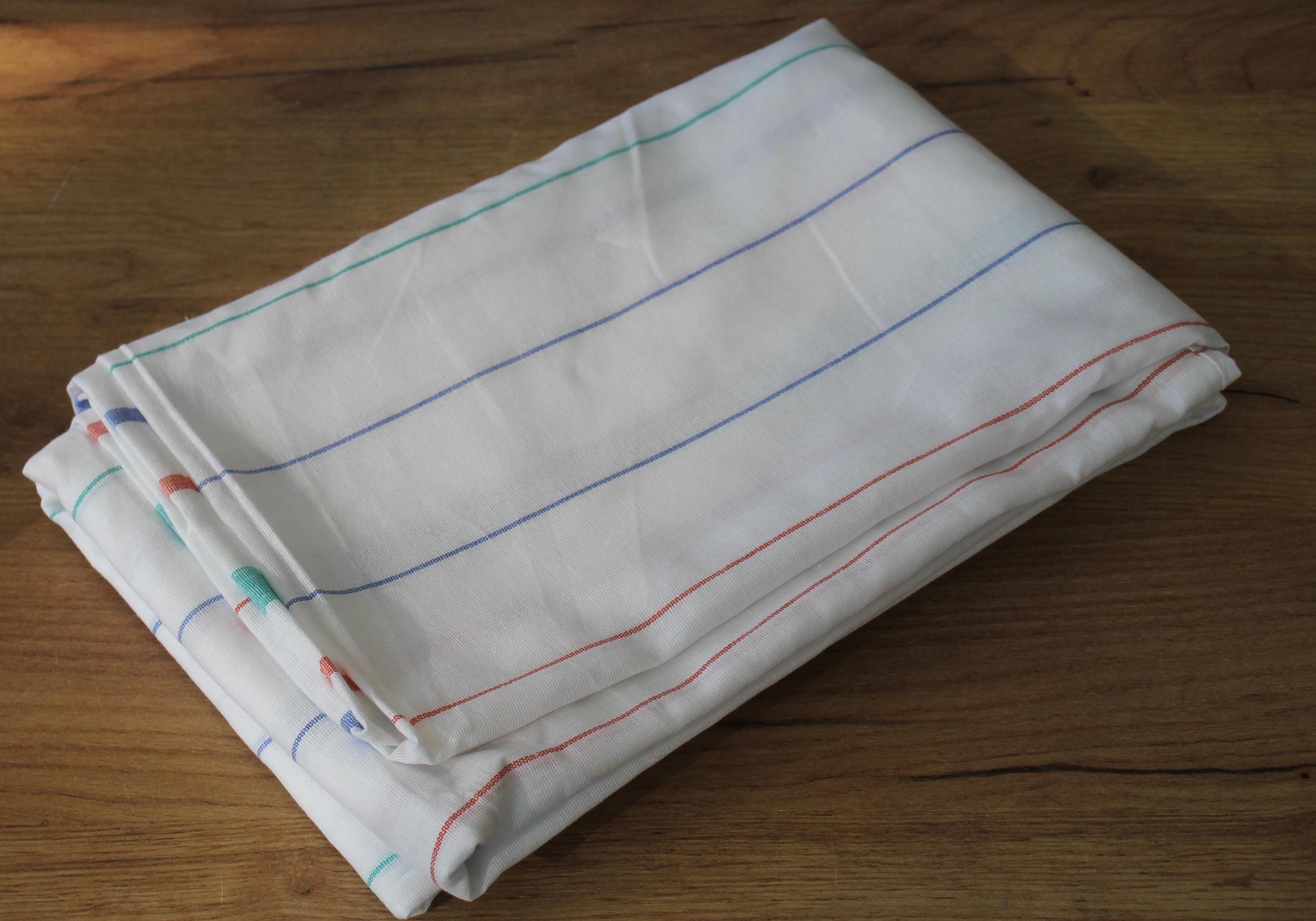 Vintage Striped Linen Cotton Double Bed Sheet, Unused Soviet Fabric - Etsy
