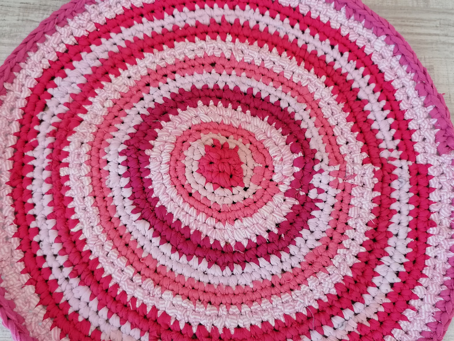 Chair Pads With Ties Braided Pink Chair Pad Round Chair Pads - Etsy