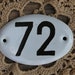 House Numbers 72, Vintage House Number Plaque 72, Soviet Address Plaque ...