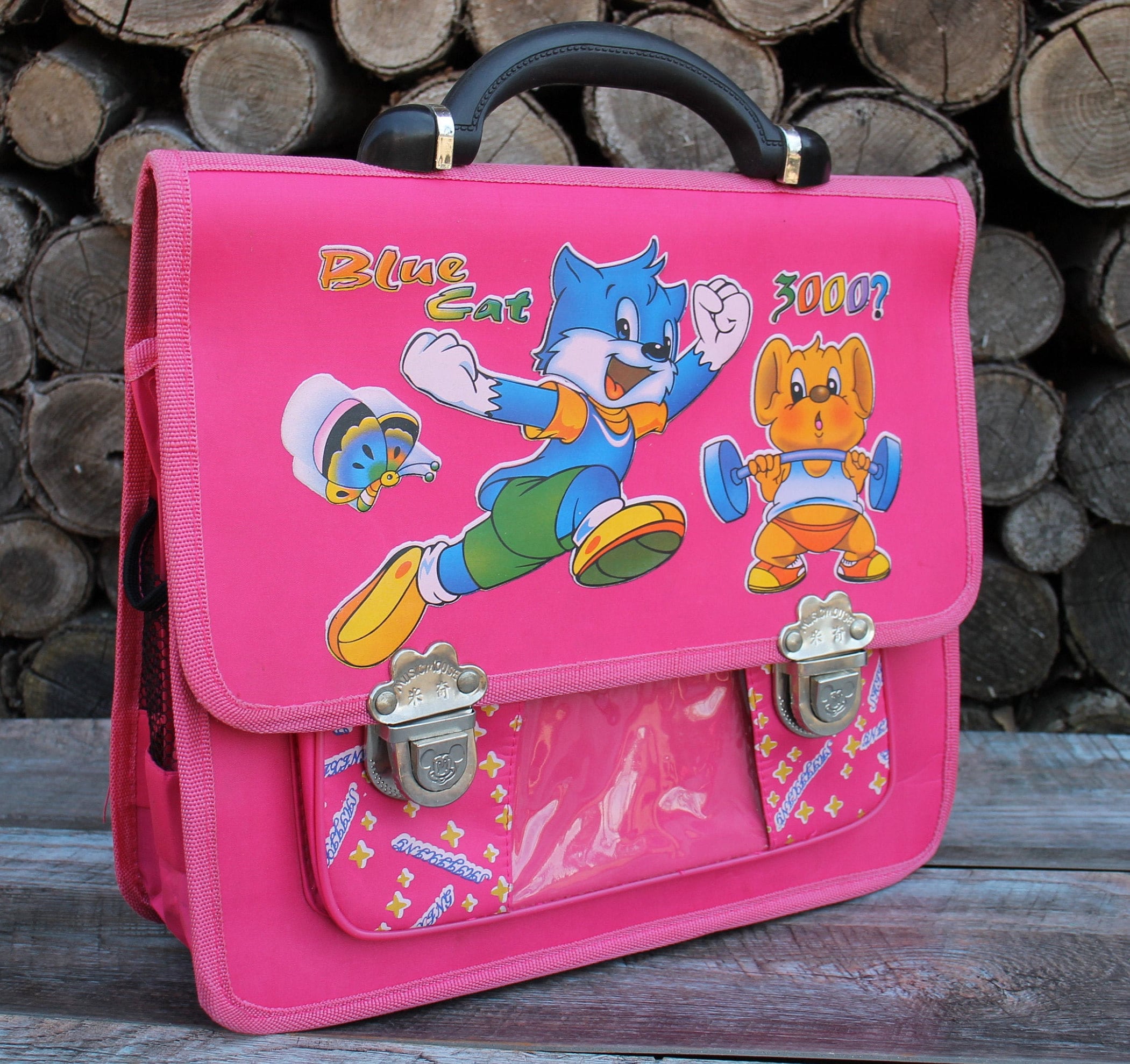 New School backpack vintage children pink soviet backpack | Etsy