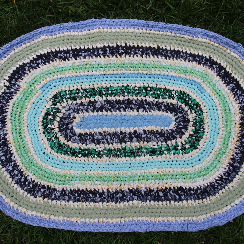 Oval Rag Rug - Etsy