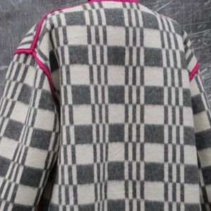 Wool Blanket Jacket, Blanket Coat With Flowers, Long Coat Oversized ...