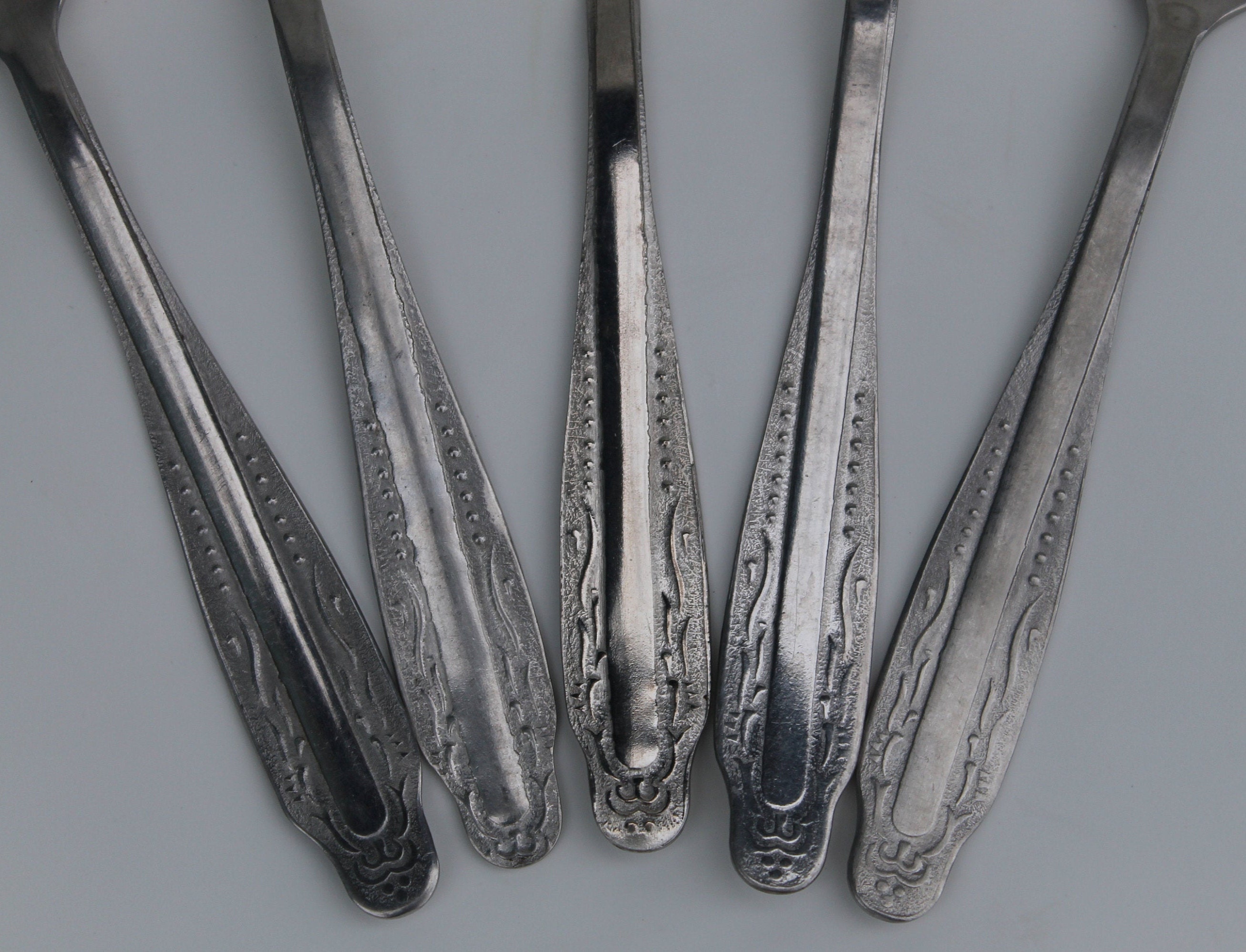 Vintage Soviet Stainless Steel Spoons, Set of 5, Kitchen Decor - Etsy