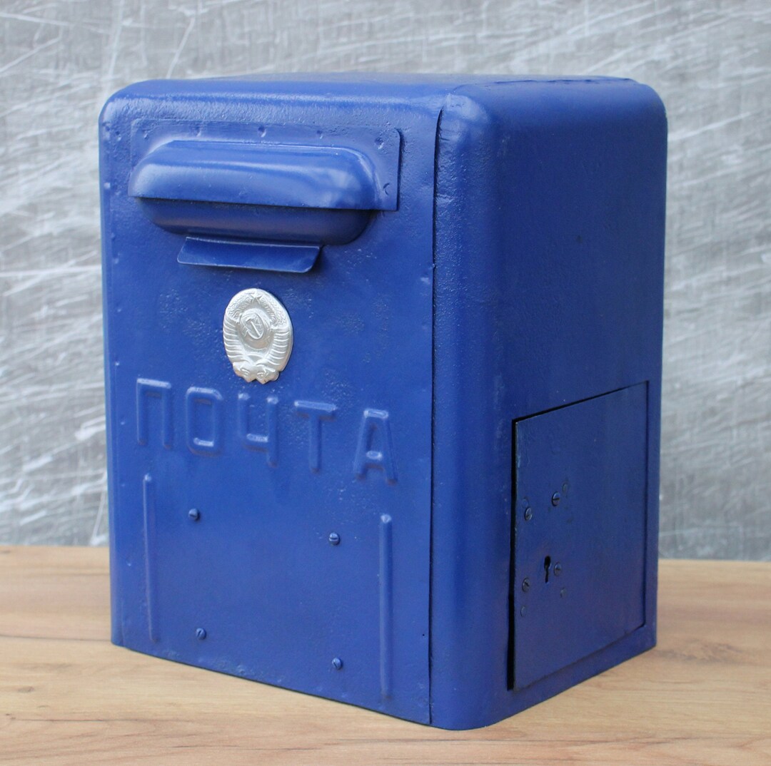 Vintage Wall Mount Mailbox, Soviet Large Letter Box, Antique Mail Box ...