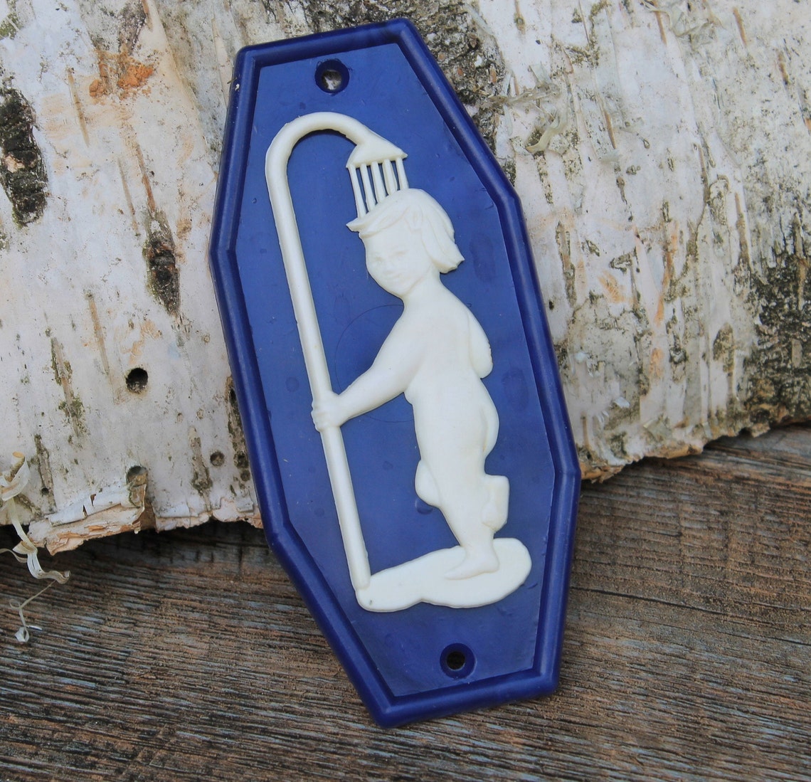 Vintage Restroom Sign Soviet Bathroom Door Sign Blue Plate | Etsy