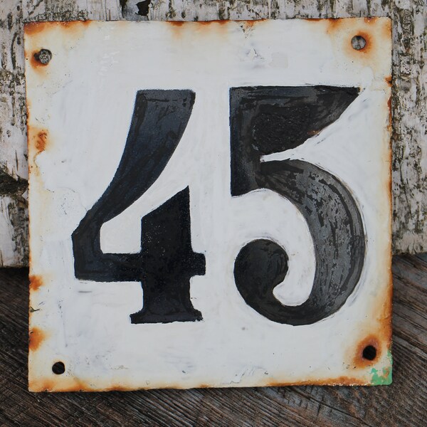 Enamel House Numbers - Etsy