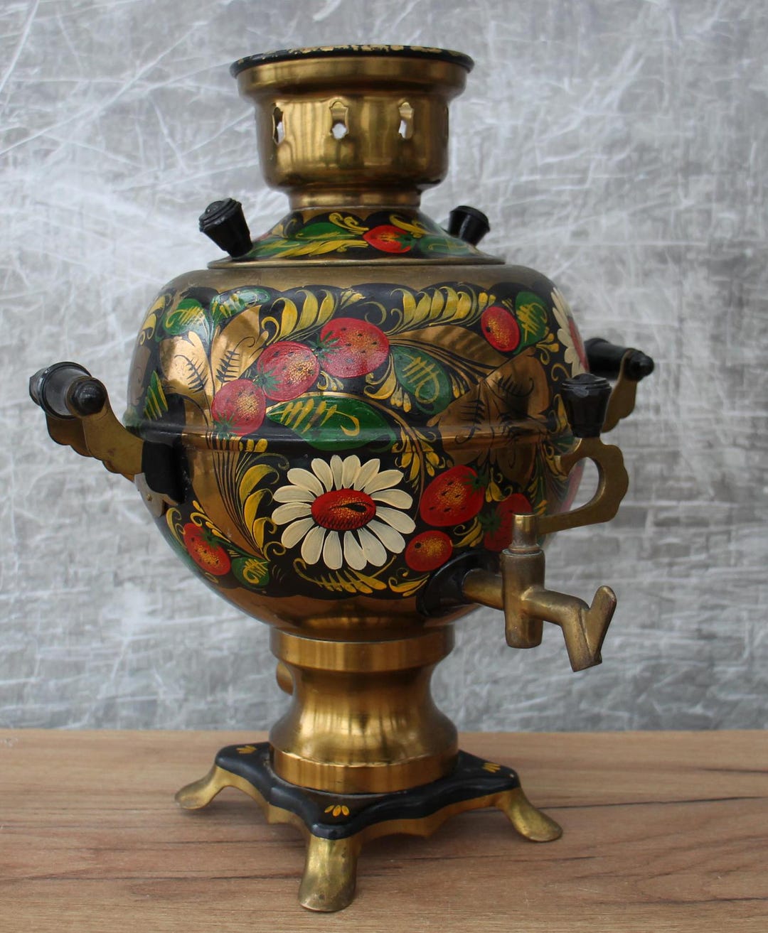 Working Russian Samovar,samovar Electric,green Gold Samovar for Gift ...