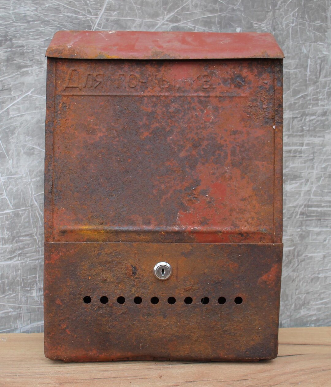 Wall Mount Mailbox, Briefkasten Vintage, Rusty Antique Mail Box, Retro ...