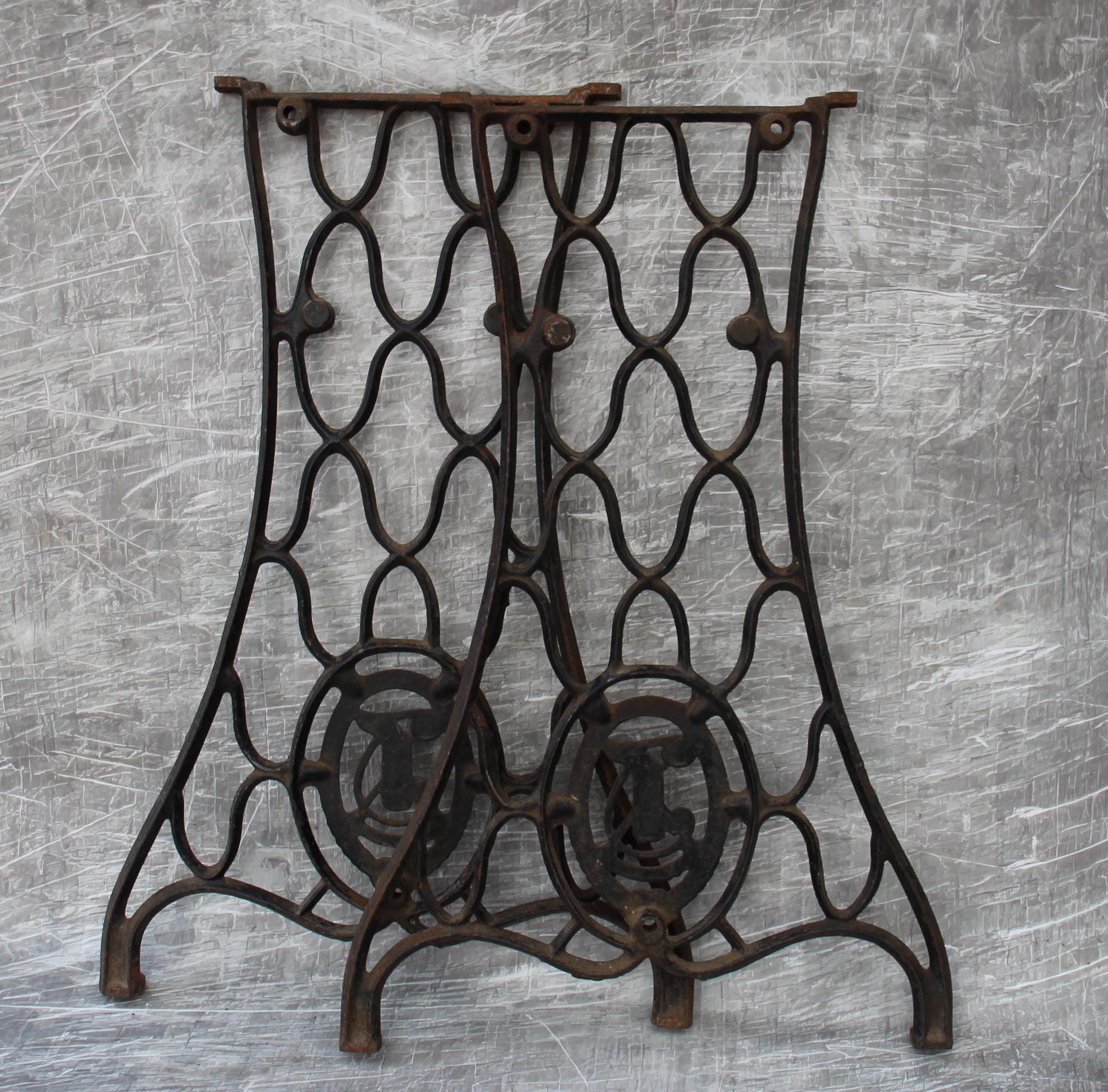 Vintage Singer Sewing Machine Metal Table Legs, Industrial Decor - Etsy