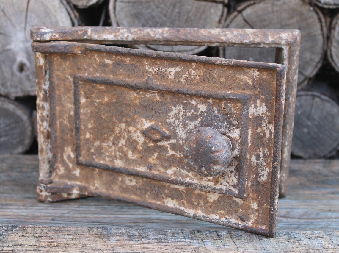 Cast Iron Stove Door Rustic Oven Door Antique Metal Stove - Etsy