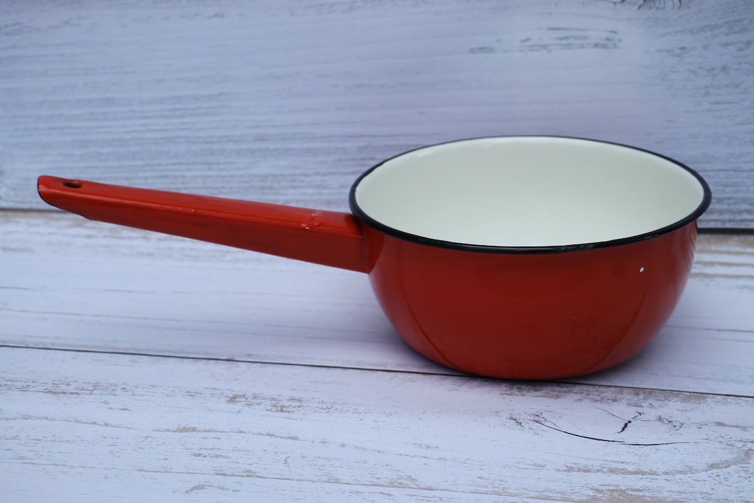 Vintage Red Ladle, Soviet Enameled Ladle, Red Kitchen Wall Decor ...