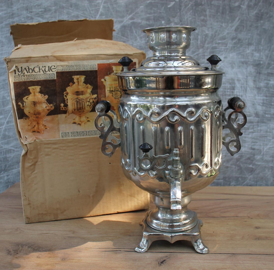 Working Russian Samovar, Vintage Silver Samovar for Gift, Samovar ...