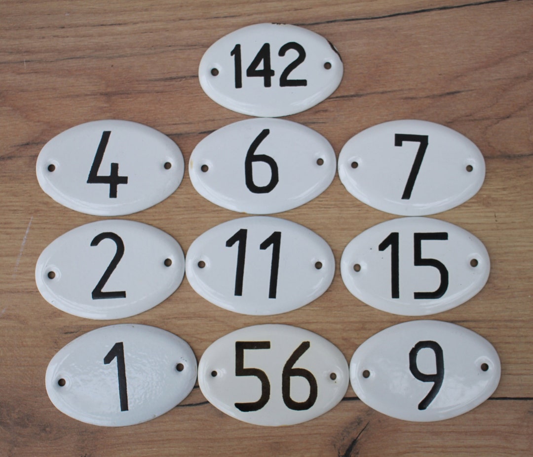 House Numbers Small, Metal Number USSR, Vintage Sign Number 1 2 4 6 7 9 ...