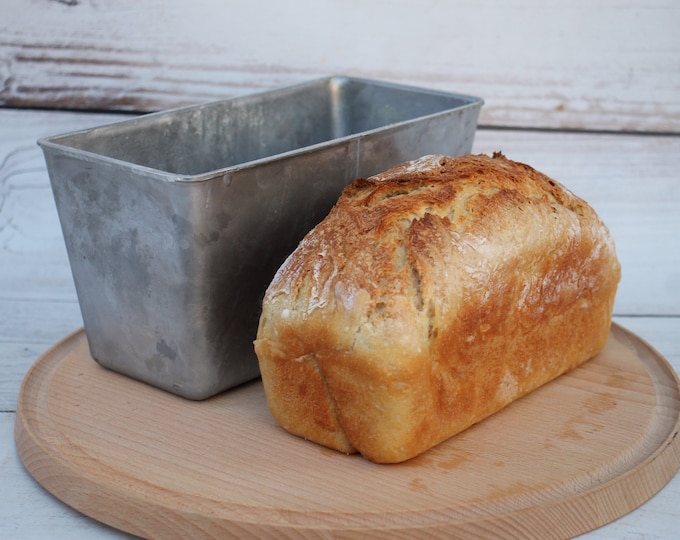 Clear Glass Vintage Loaf Pan With Fin Handled Lid - Retro Kitchen ...
