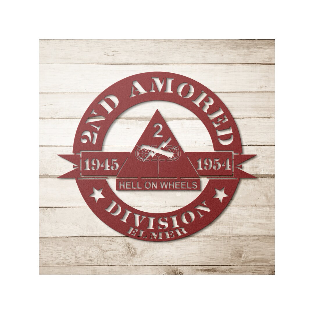 2nd Armored Division Us Veteran Metal Sign, Custom Metal Name Sign ...