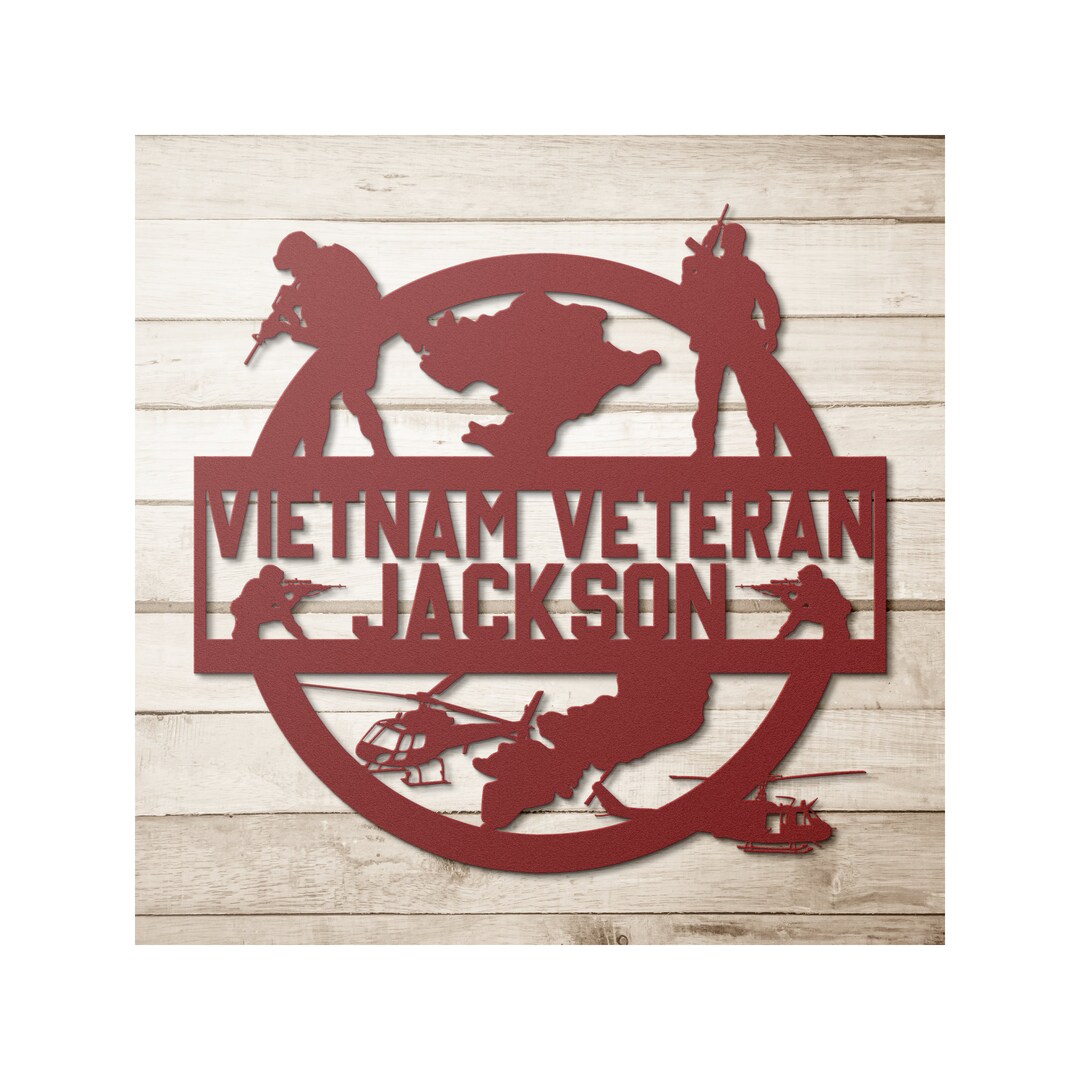 Vietnam Veteran Soldier, Personalised U.s Veteran Metal Sign, Gift for ...