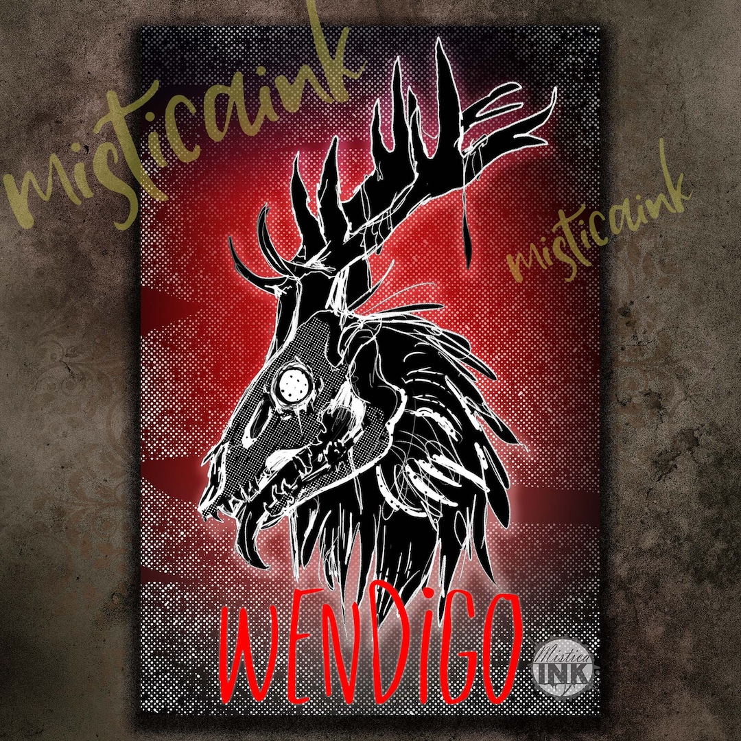 Wendigo in red 4x6 print - Etsy Österreich