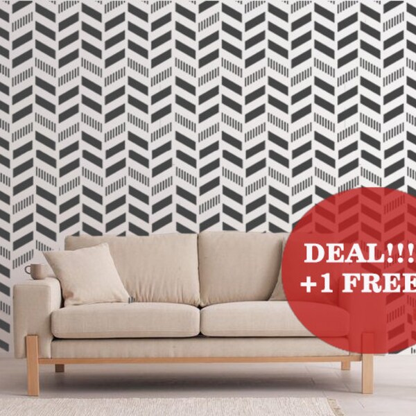 Modern Wall Stencil - Etsy