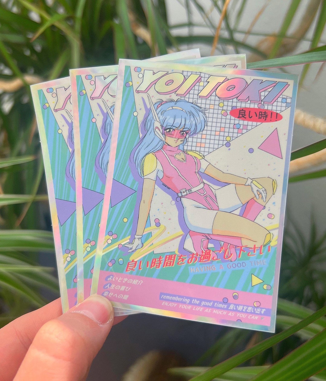 YOI TOKI 2 Holographic Sticker BIG 10cm - Etsy