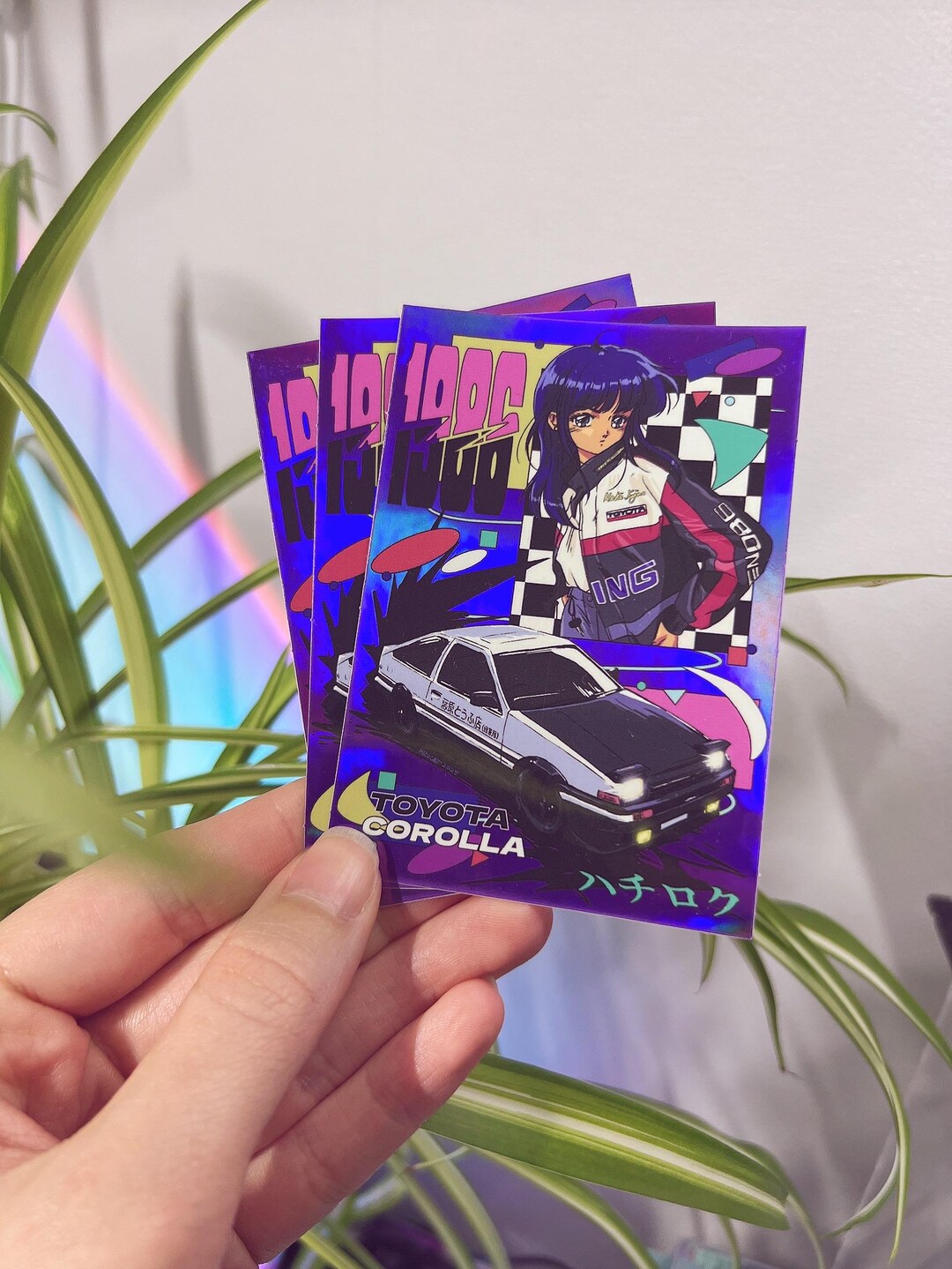 Toyota Corolla AE86 Holographic Sticker BIG 10 Cm - Etsy