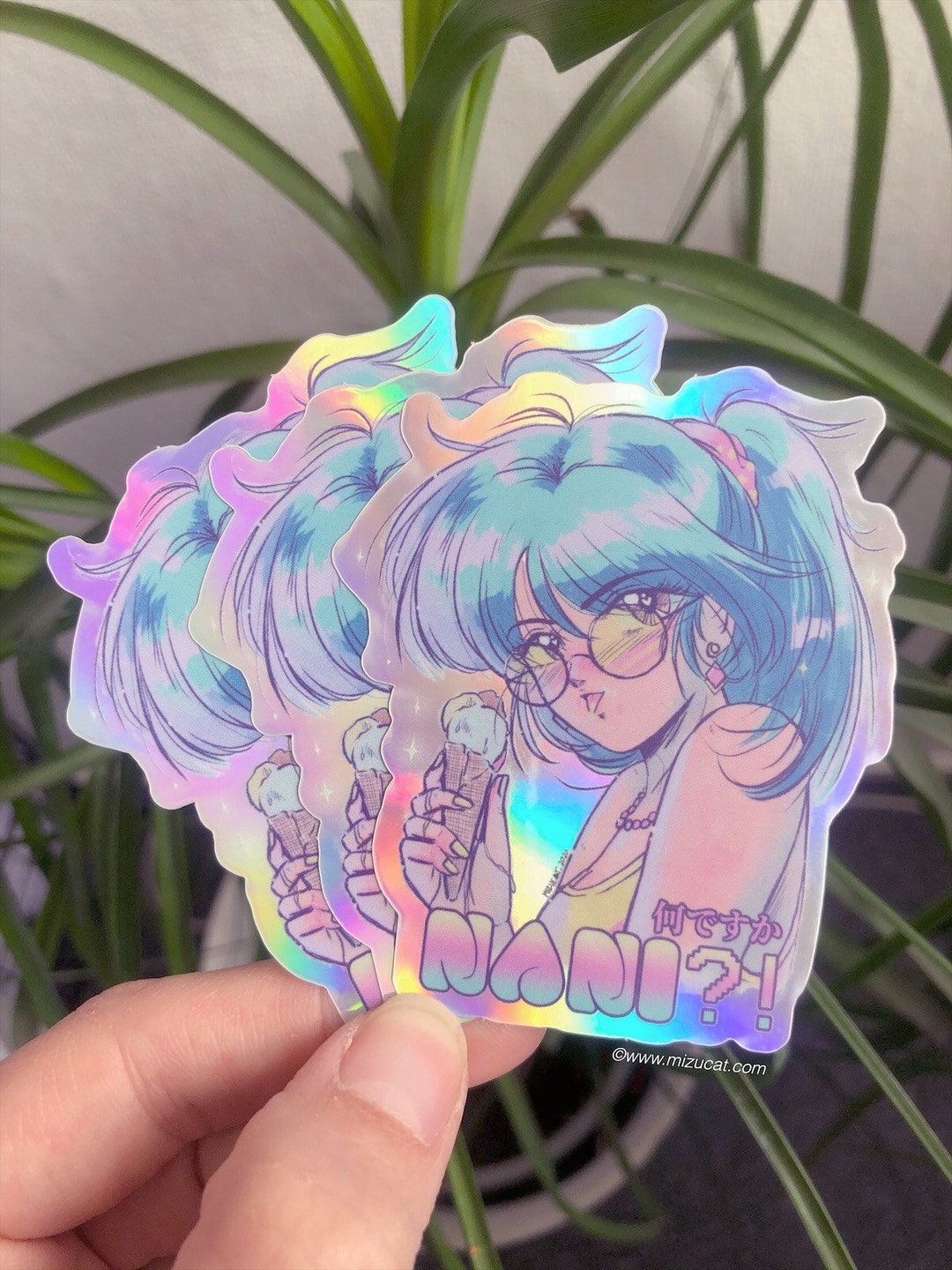 NANI?! Holographic Sticker - Etsy