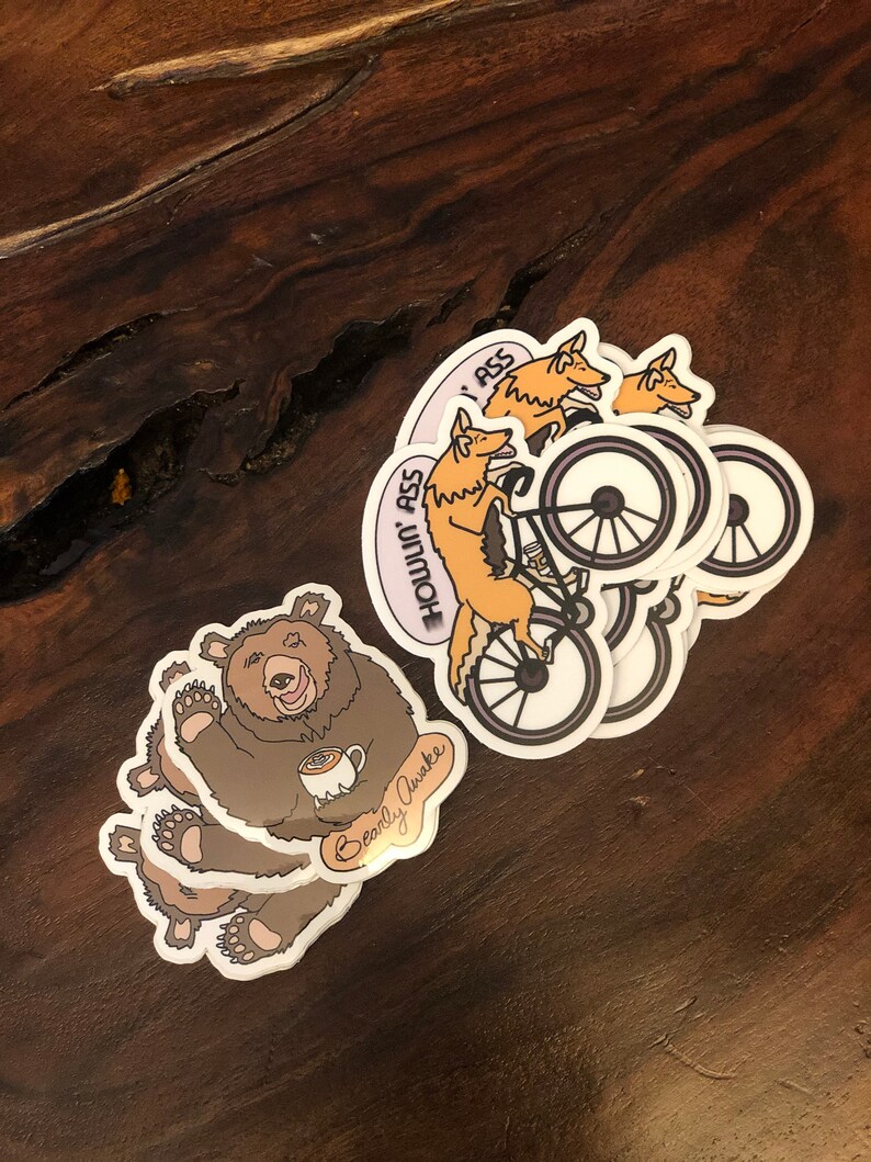 ELF Bearly Awake Bear Coffee Bumper Sticker Tahoe - Etsy