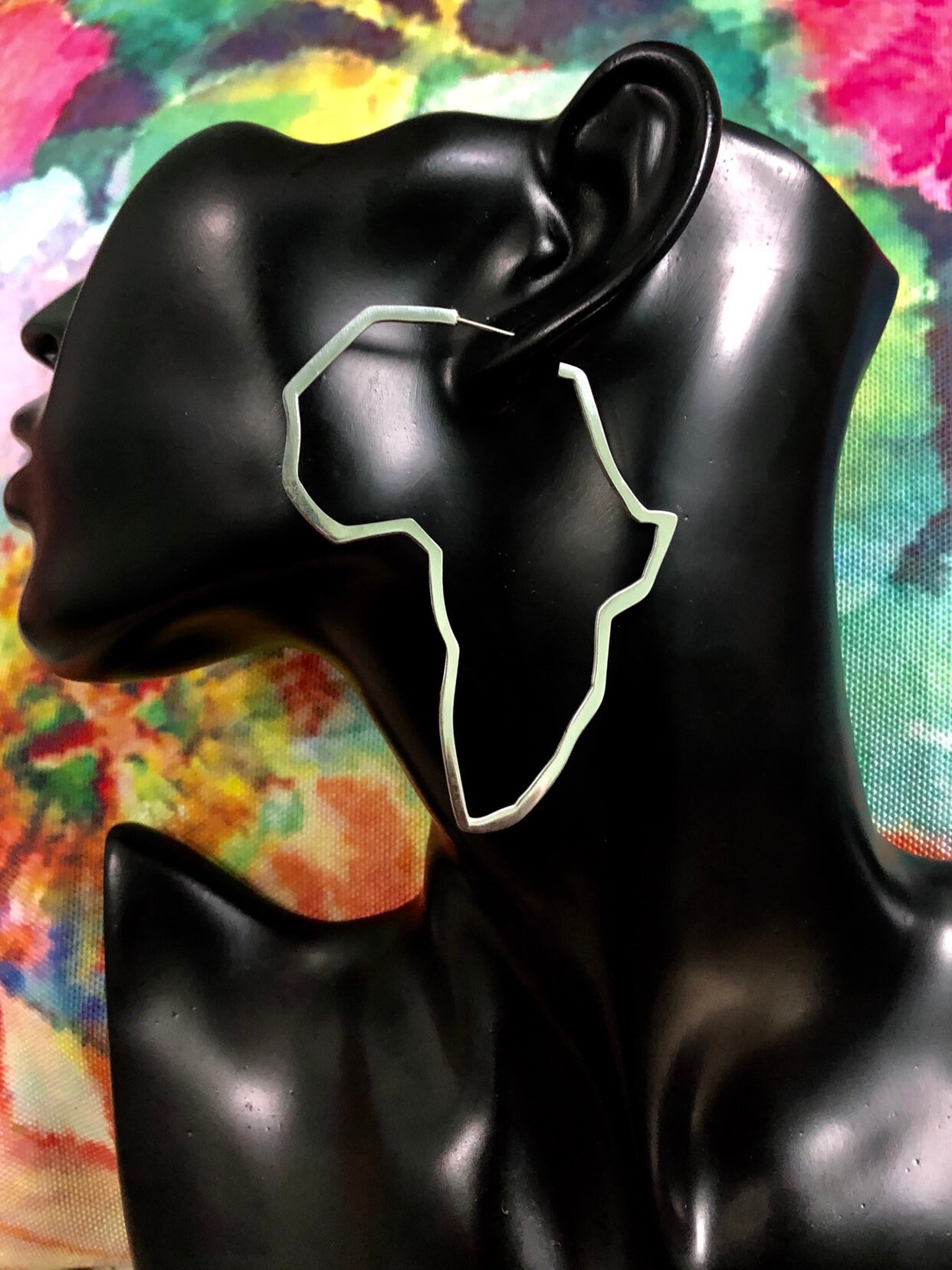 Africa Hoop Earring 2africa Map Hoop Earrings African - Etsy