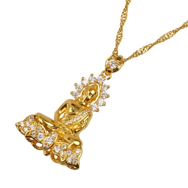 Gold Buddha Pendant - Etsy
