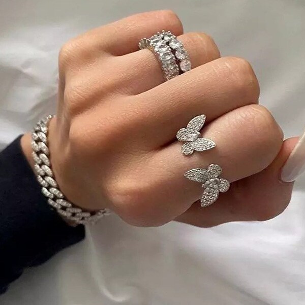 Butterfly Ring - Etsy